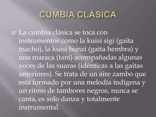 Tipos de cumbia. alejandro osvaldo patrizio | PPTX