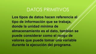 Tipos de datos | PPTX
