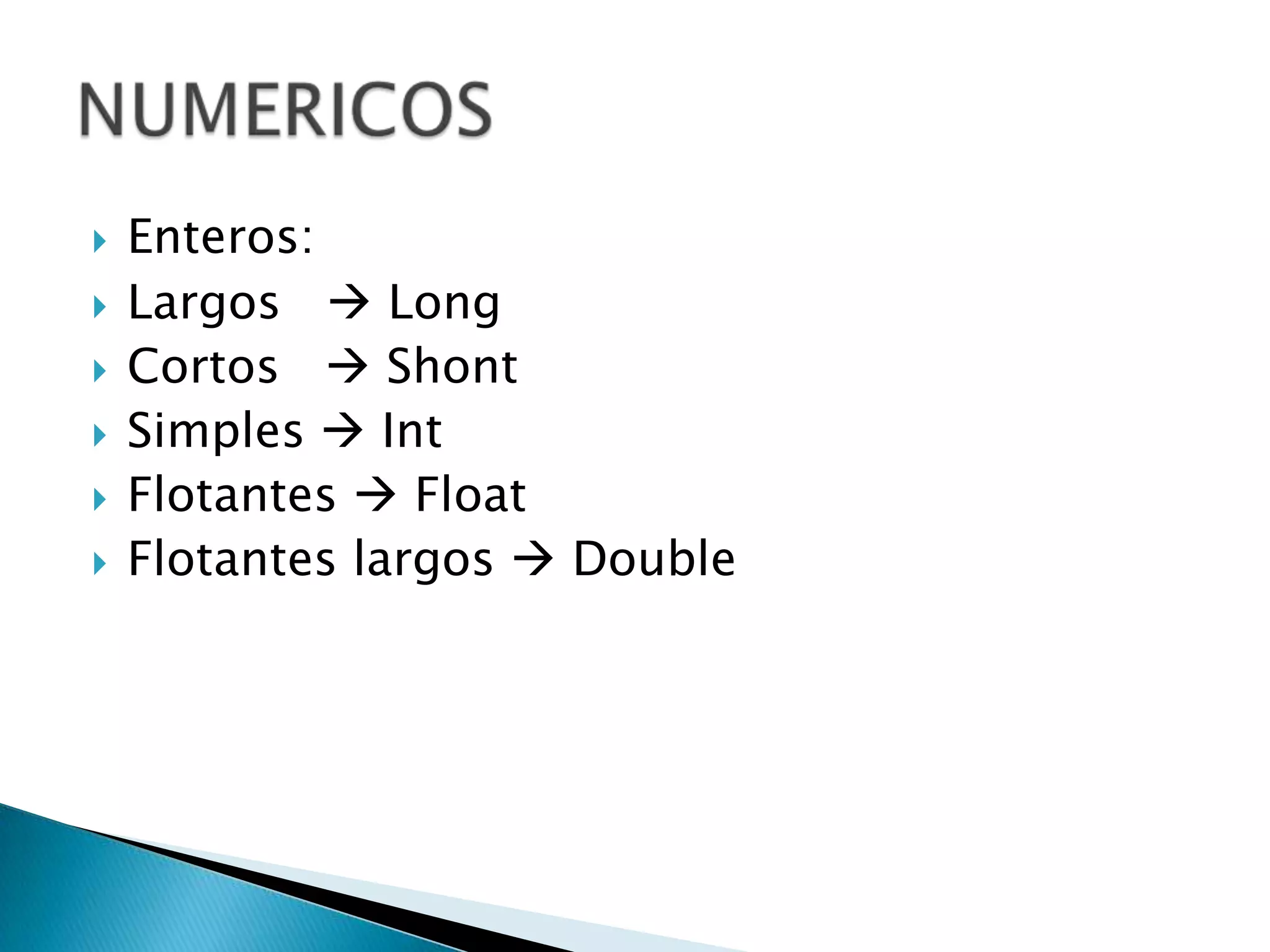 Tipos De Datos En Java Ppt