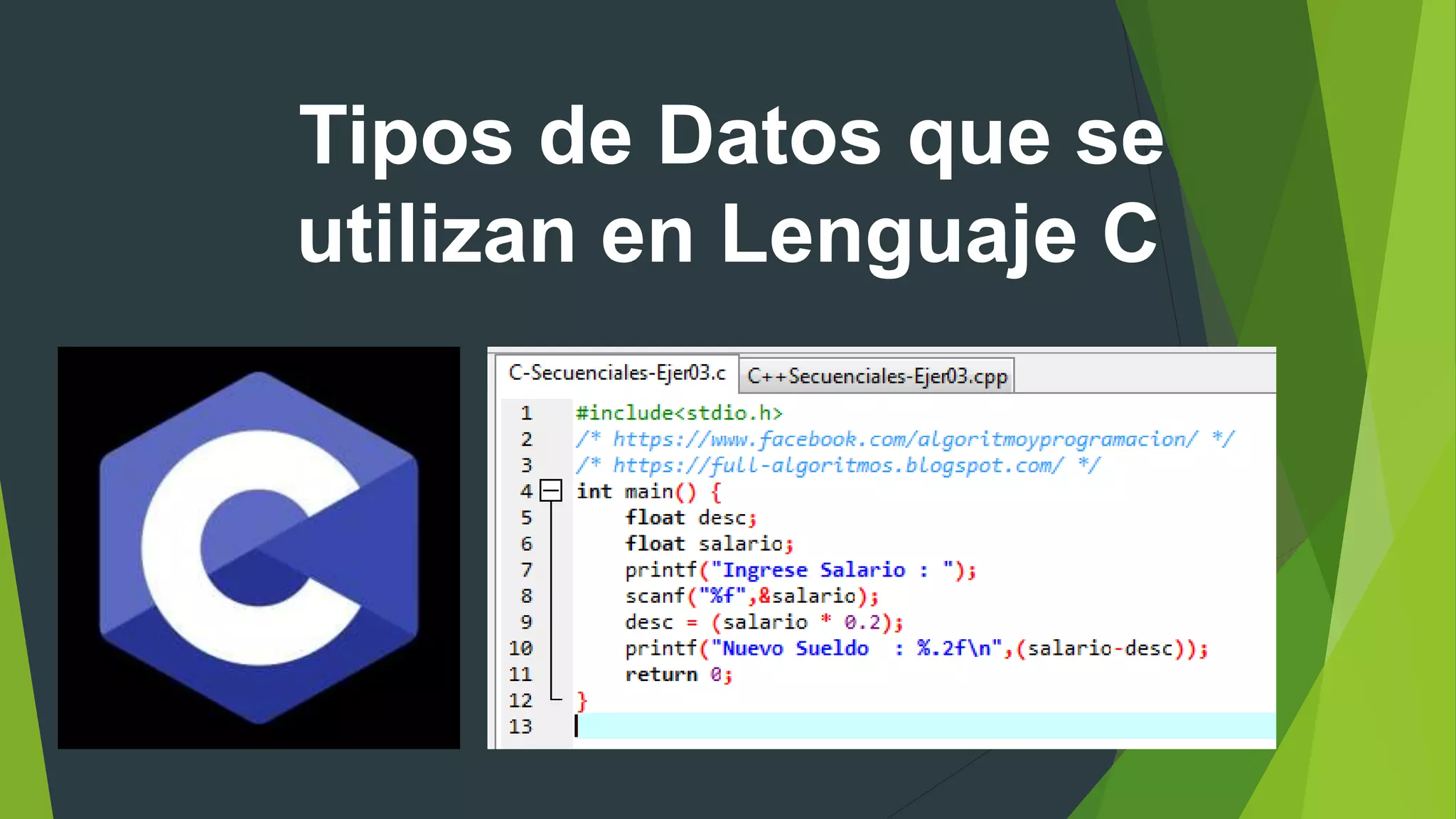 Tipos De Datos Lenguaje C Ppt 