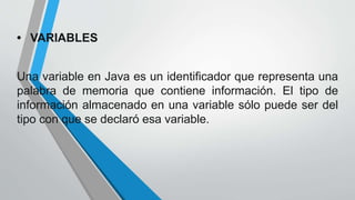 Tipos de datos y variables | PPT