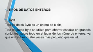 Tipos de datos y variables | PPTX
