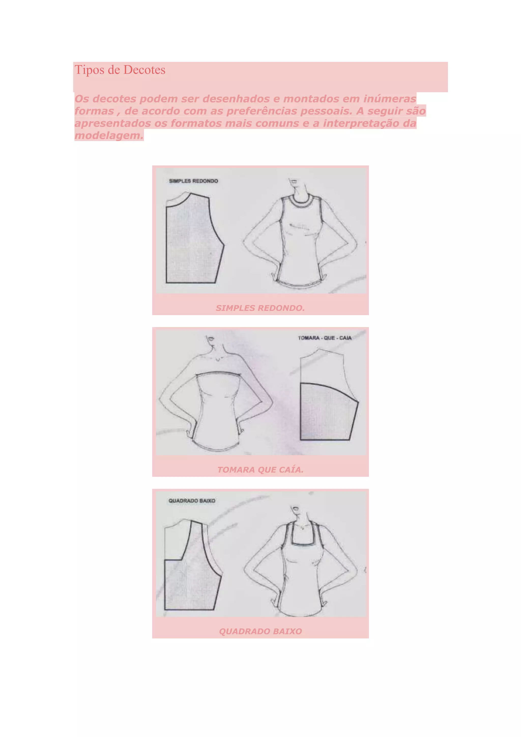 Tipos de decotes | DOCX | Style & Fashion