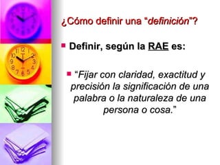 Tipos de definiciones | PPT