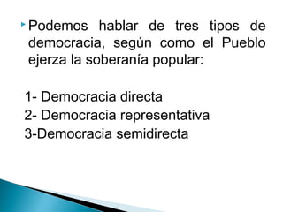 Tipos de democracia | PPT