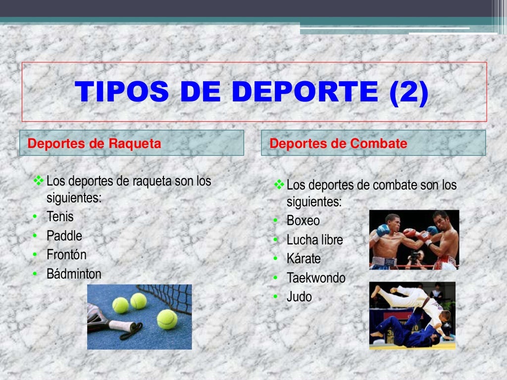 Tipos de deporte