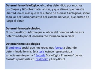 Tipos de determinismos | PPTX