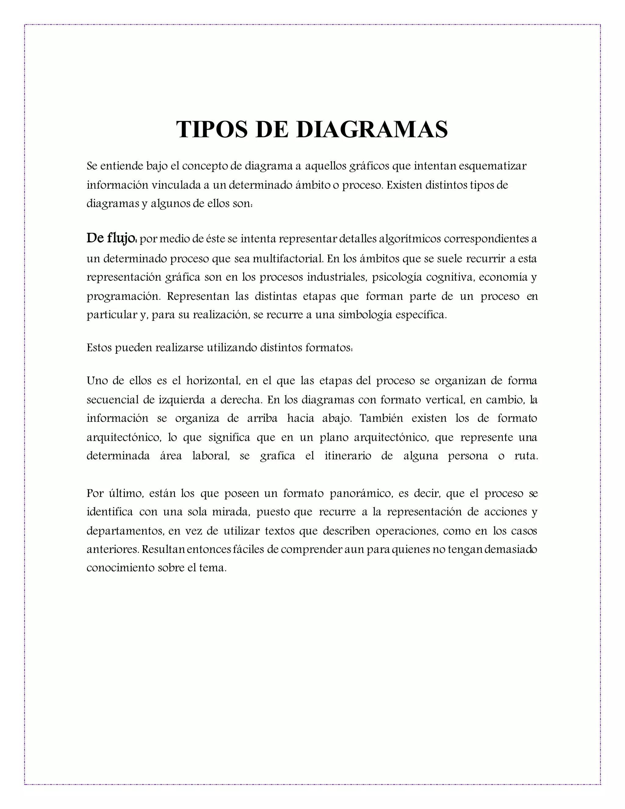 Tipos de diagramas | DOCX