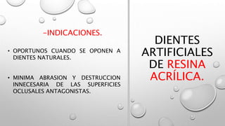 Tipos de dientes artificiales | PPTX