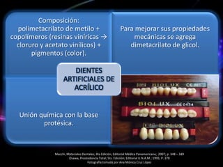 Tipos de dientes artificiales | PPTX