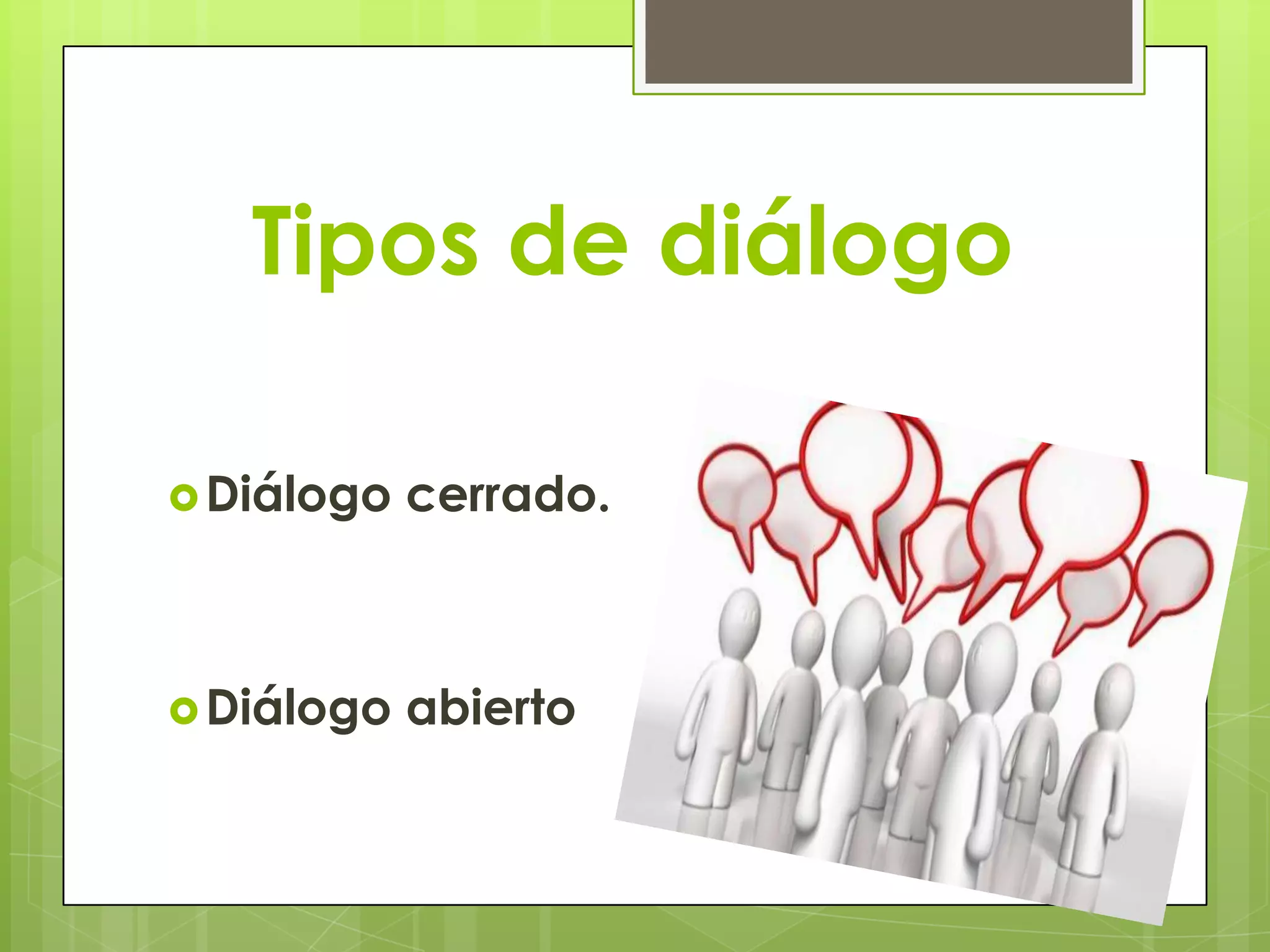Tipos de diálogo | PPTX