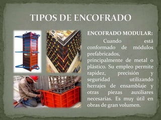 Tipos de encofrado 1 | PPTX