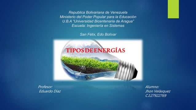 Tipos de energias | PPTX