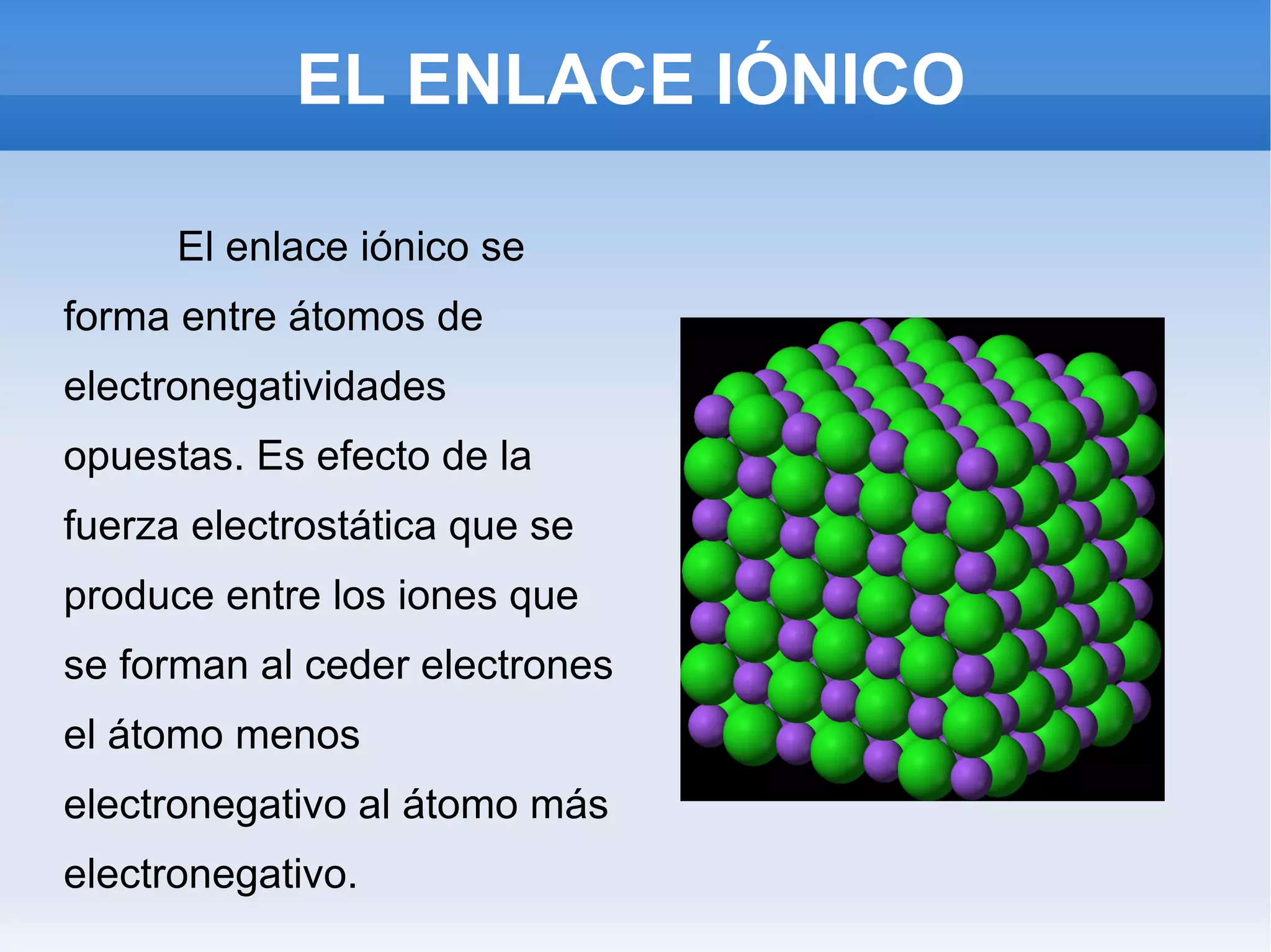 Tipos de enlace químico | ODP | Chemistry | Science