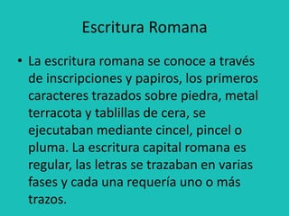 Tipos de escritura | PPTX