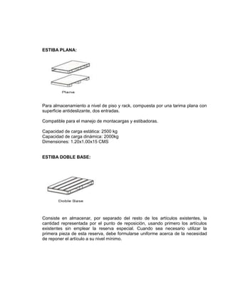 Tipos de estiba trabajo blog | DOCX