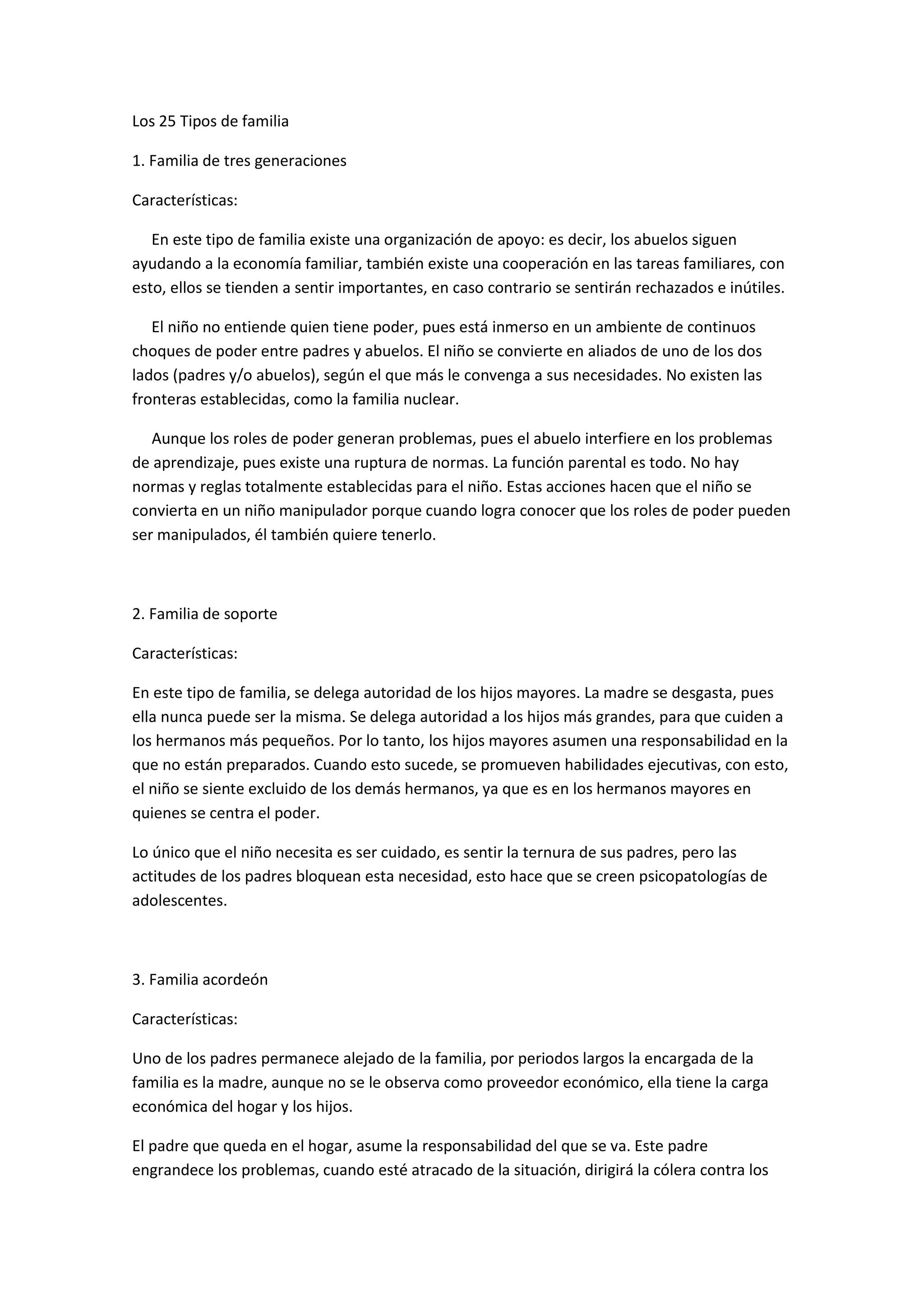 Tipos De Familia Pdf