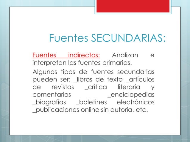 Tipos de fuentes | PPT