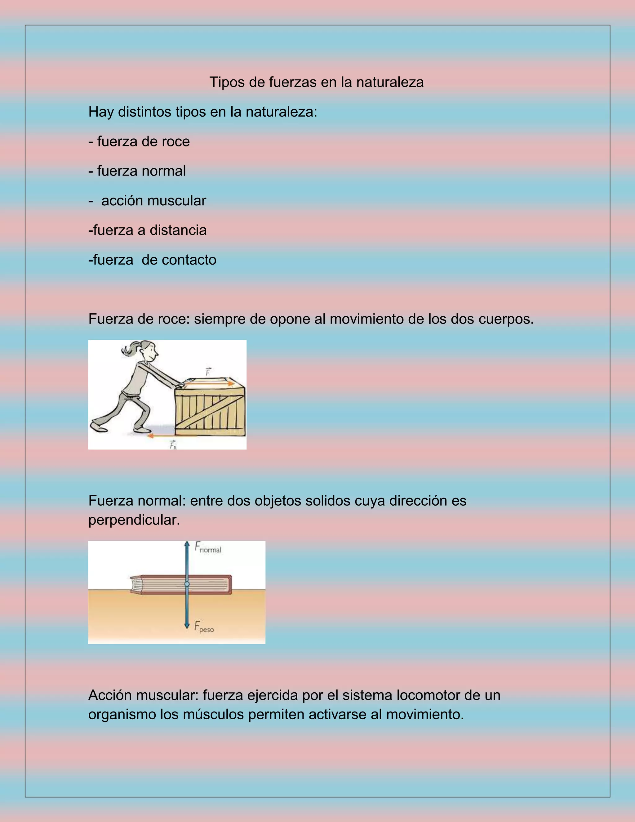 Tipos de fuerza | DOCX