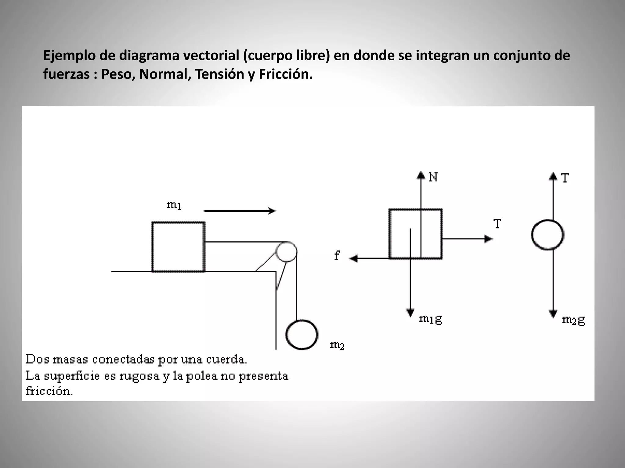 Tipos de fuerzas vectoriales y sus diagramas de cuerpo libre ...