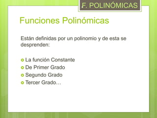 Tipos de Funciones | PPTX