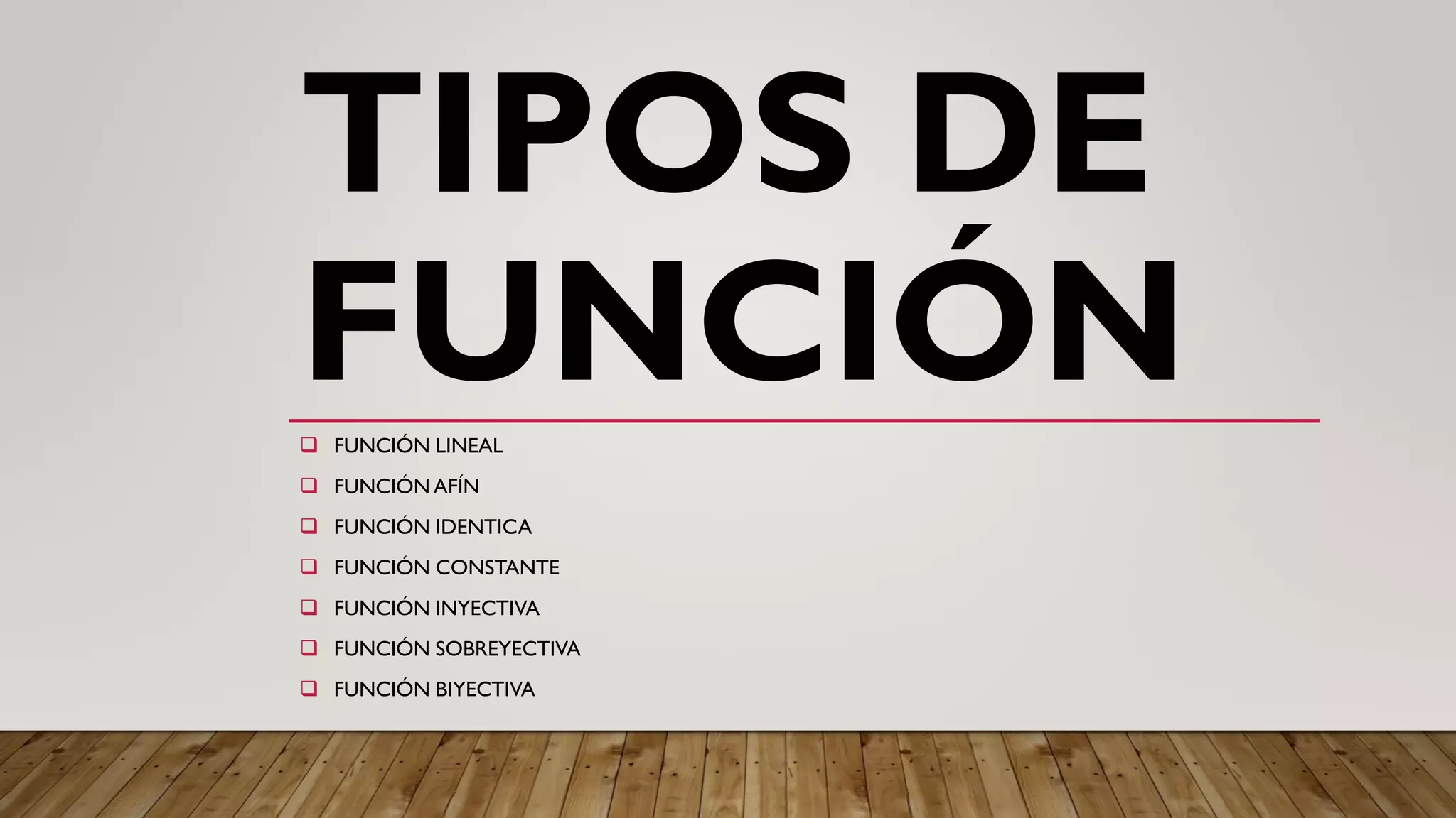 Tipos de funciones | PPT