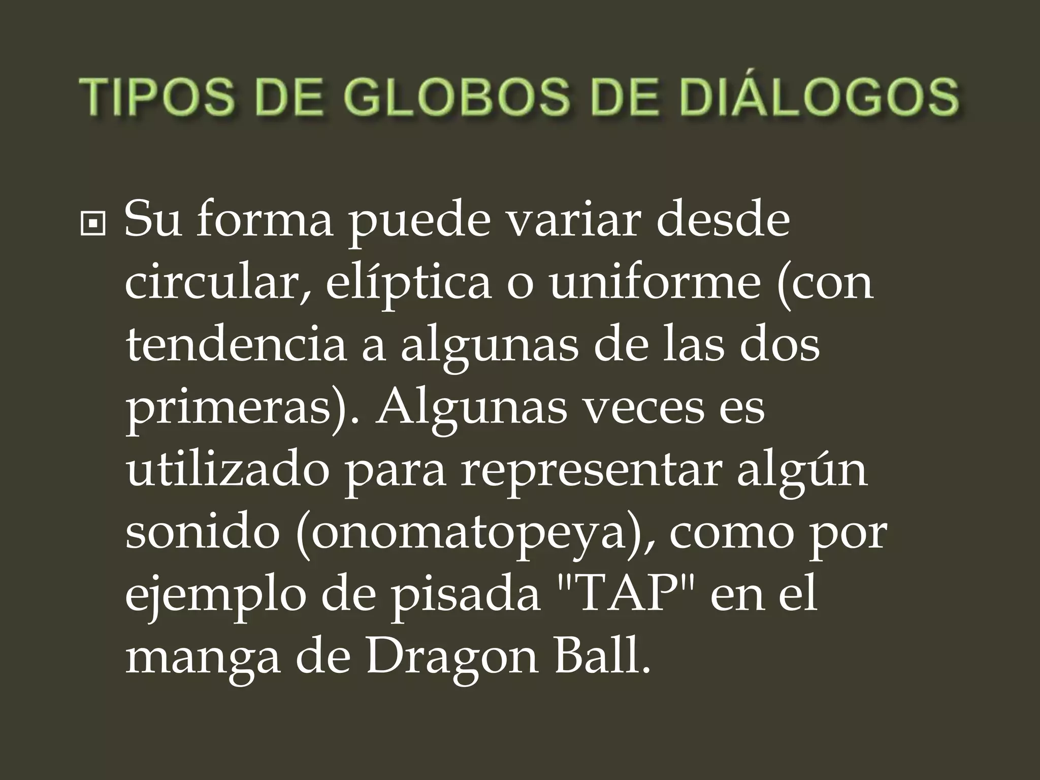 Tipos de globos de diálogos. horacio garcia | PPTX | Drawing and ...