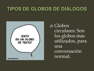 Tipos de globos de diálogos. horacio garcia | PPTX
