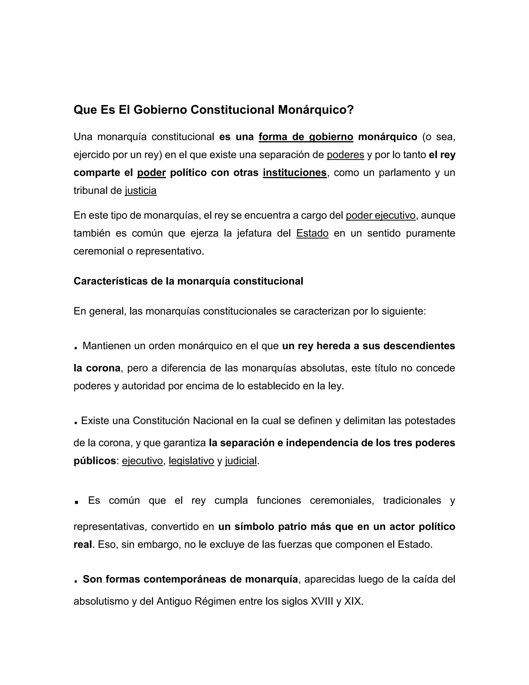 Tipos de gobiernos monarquico, republicano, parlamentario y dictorial ...