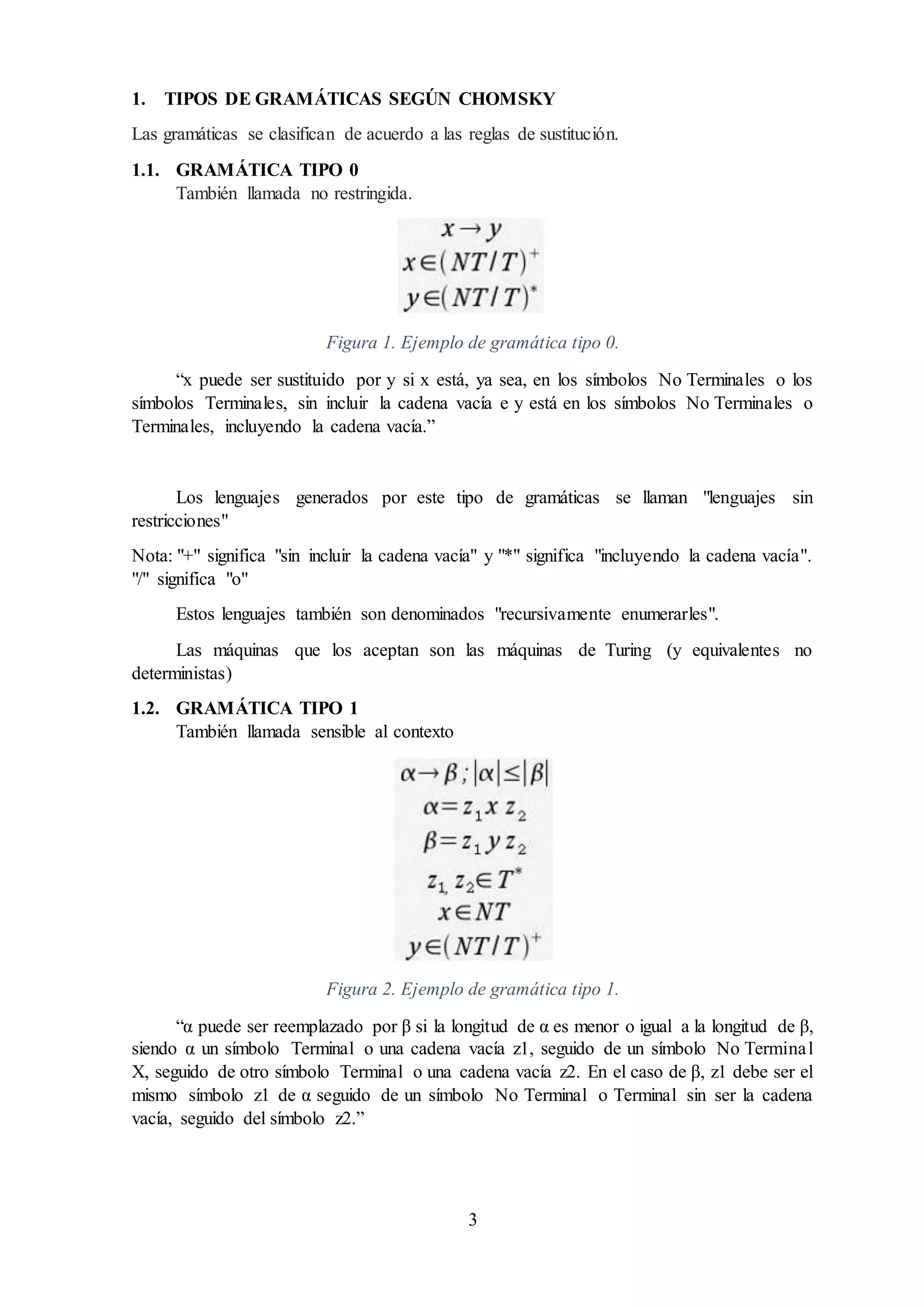 Tipos de gramatica y arboles de derivacion | DOCX