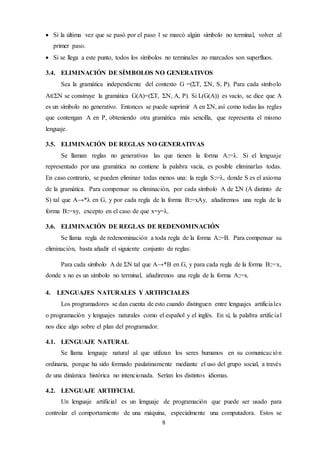 Tipos de gramatica y arboles de derivacion | DOCX