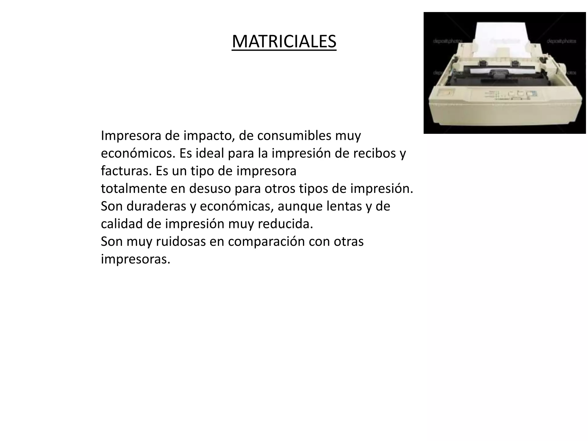 Tipos de impresoras | PPTX