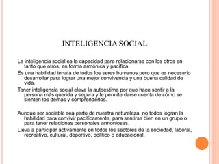 Tipos de inteligencia msa | PPTX