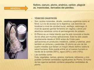 Tipos de intoxicaciones completa | PPTX