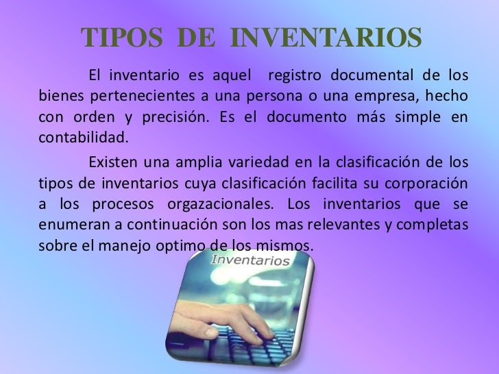 Tipos de inventarios - Mind Map