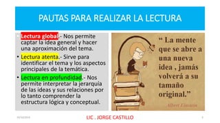 Tipos de lectura | PPT