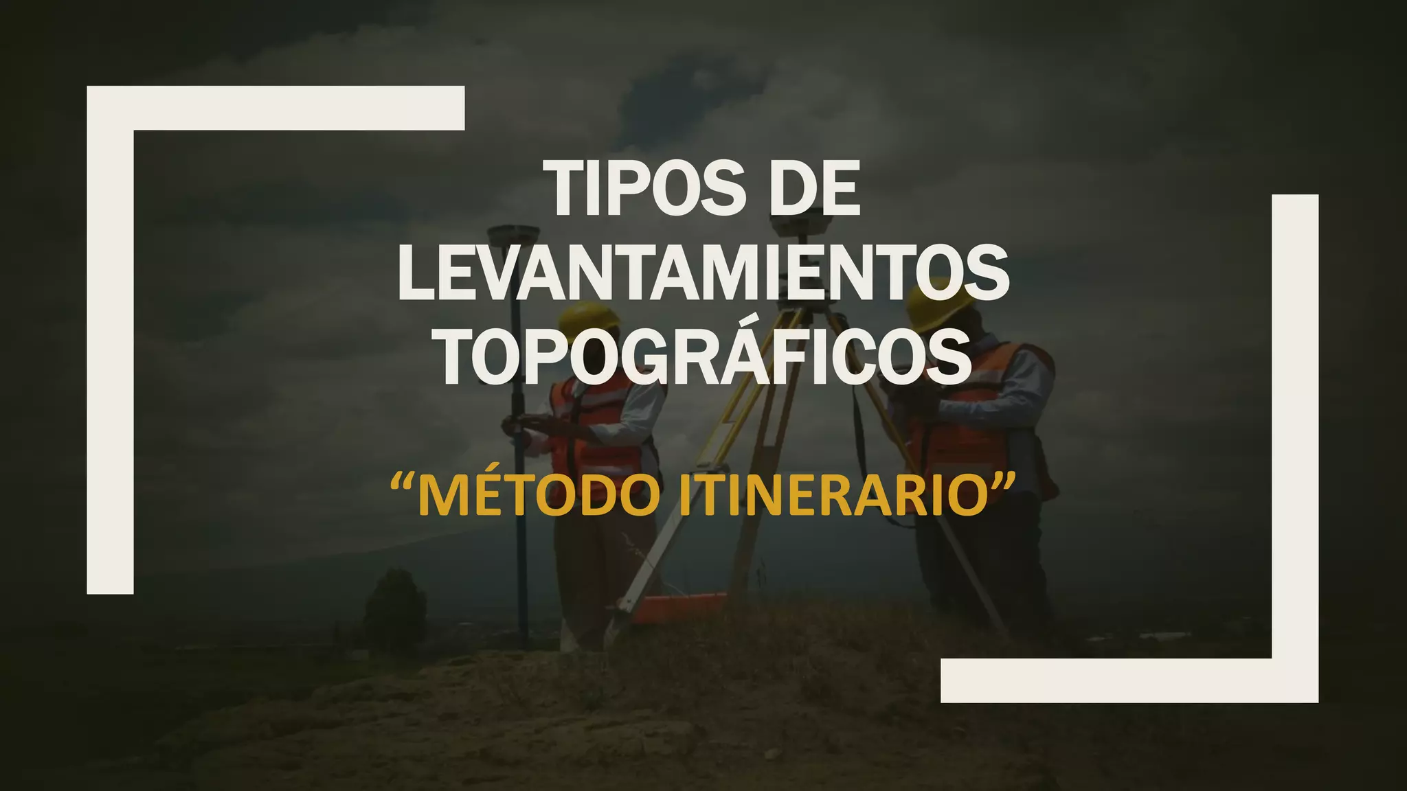 Tipos de levantamientos topográficos en minería subterránea grupo n° 1 | PPTX