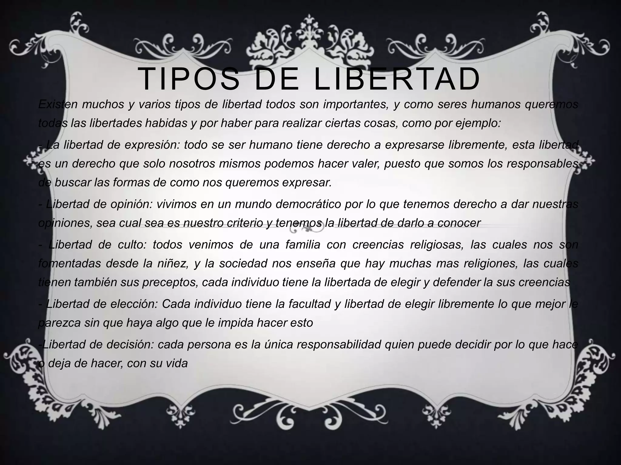 Tipos de libertad | PPTX