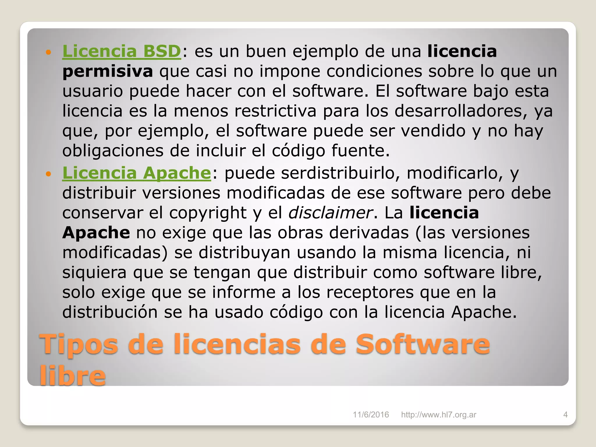 Tipos de licencias de software | PDF