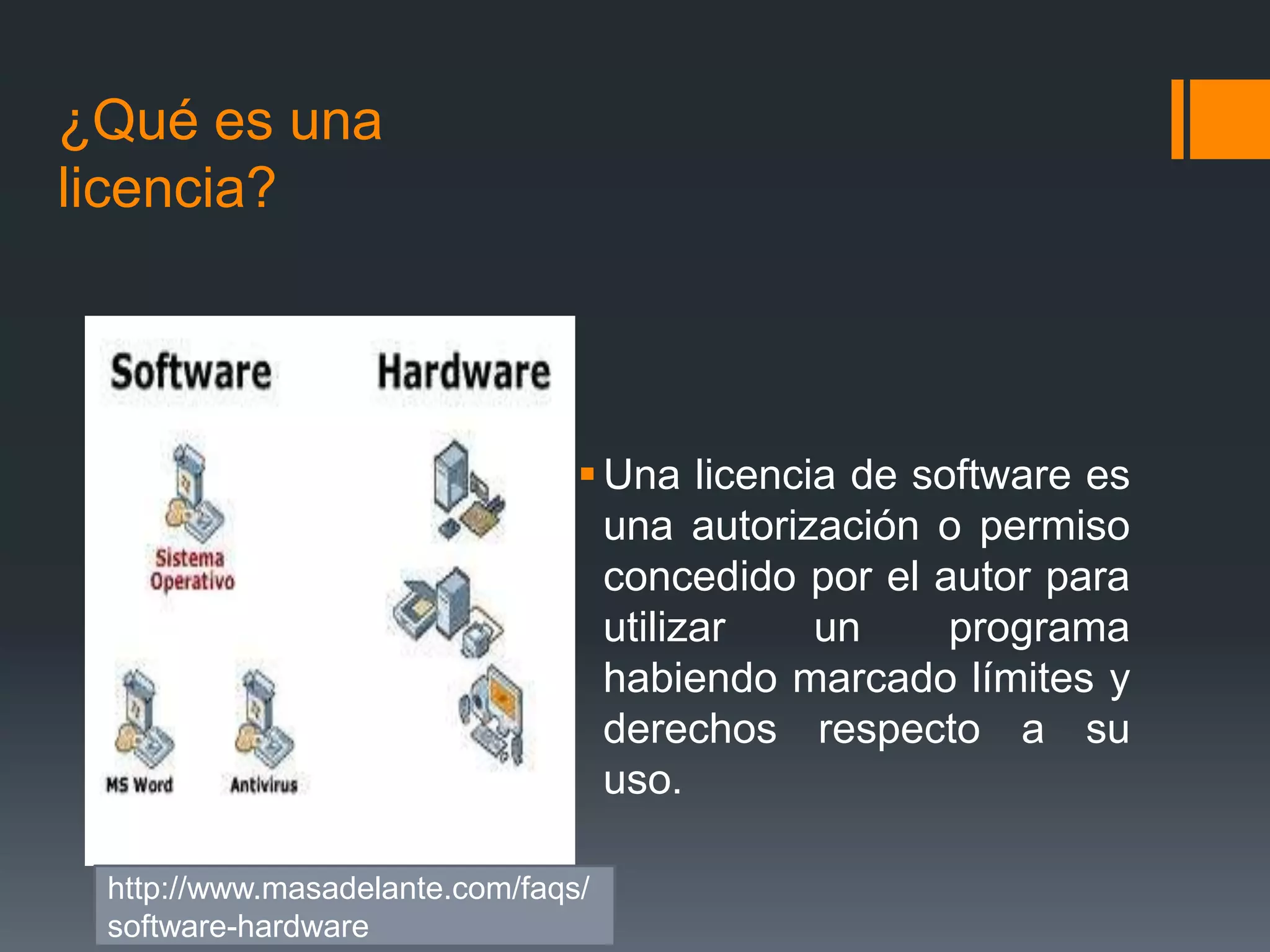 Tipos de licencia software hardware | PPTX