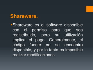 Tipos de licencia software hardware | PPTX