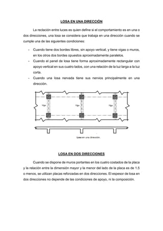 Tipos de losas y vigas (construccion ll)