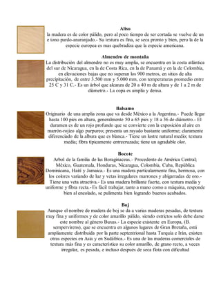 Tipos de madera | DOCX