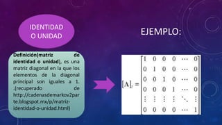 Tipos de matrices | PPTX