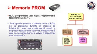 TIPOS DE MEMORIAS | PPTX