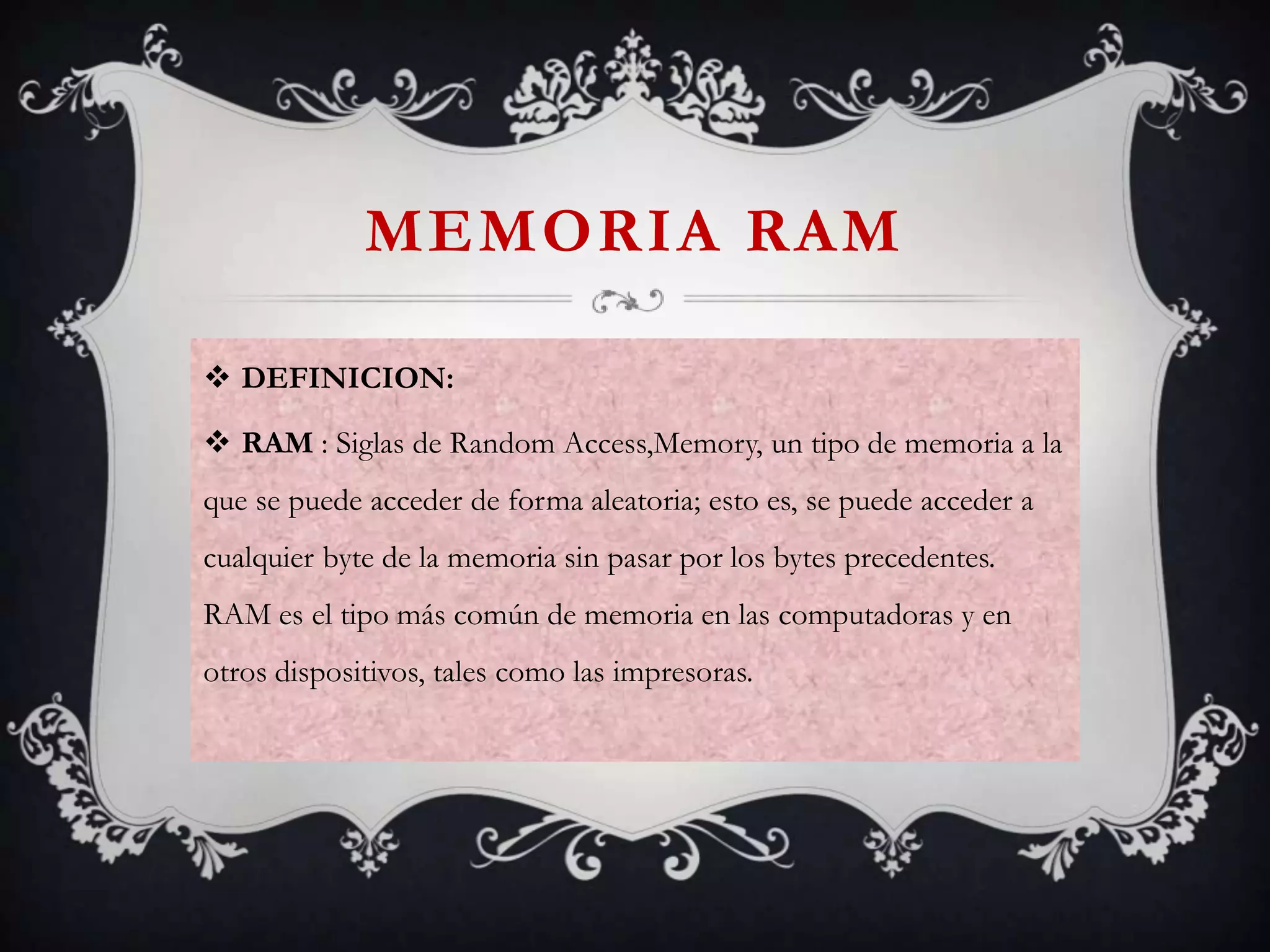 Tipos de memoria ram y rom | PPT | Descarga Gratuita