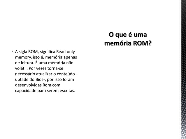 Tipos de memória rom | PPT