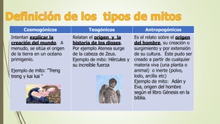 TIPOS DE MITOS.pptx | Fantasy | Genres