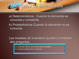 Tipos de modelos de inventario | PPT