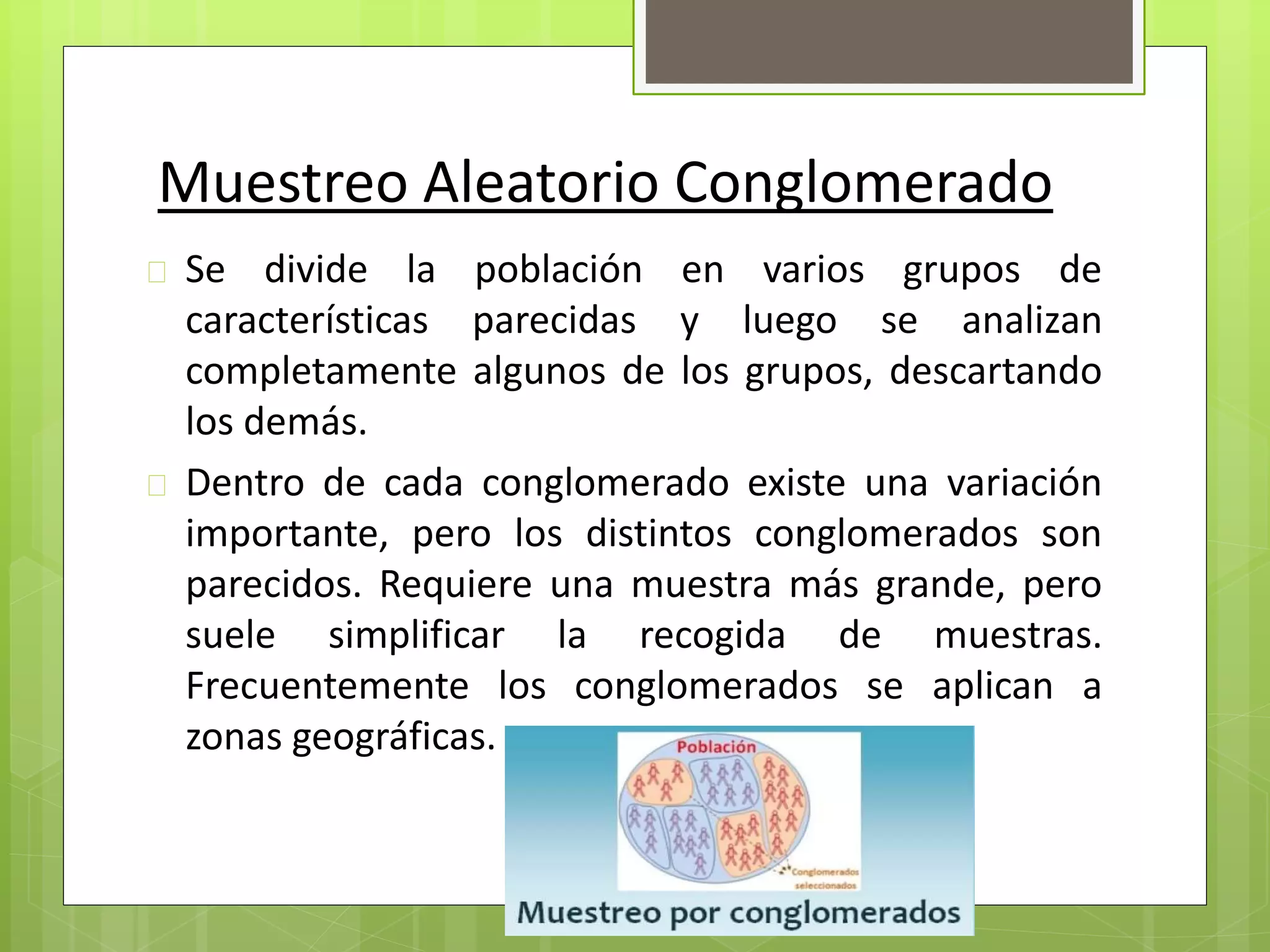 Tipos de Muestreo | PPTX | Educational Assessment | Education